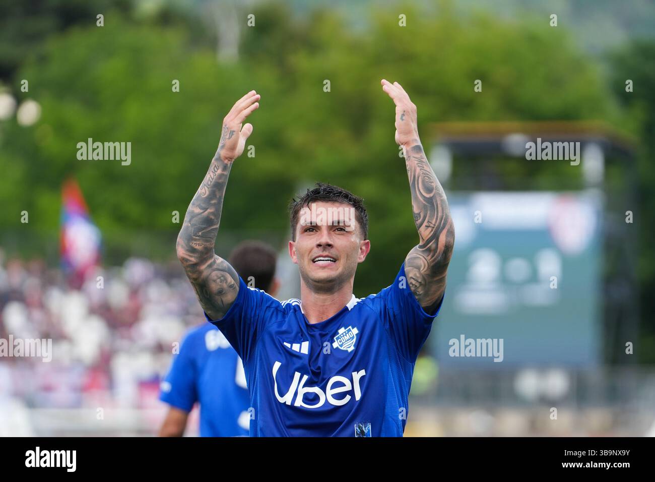 Gabriel Strefezza (7 COM) celebrating goal. Serie A football match ...