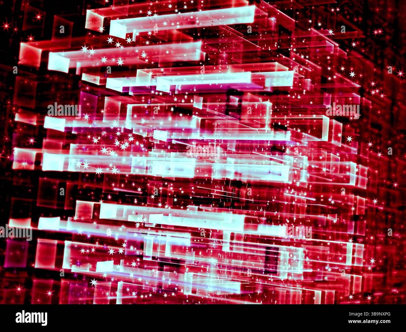 Abstract tech fractal background - computer-generated image. Digital ...