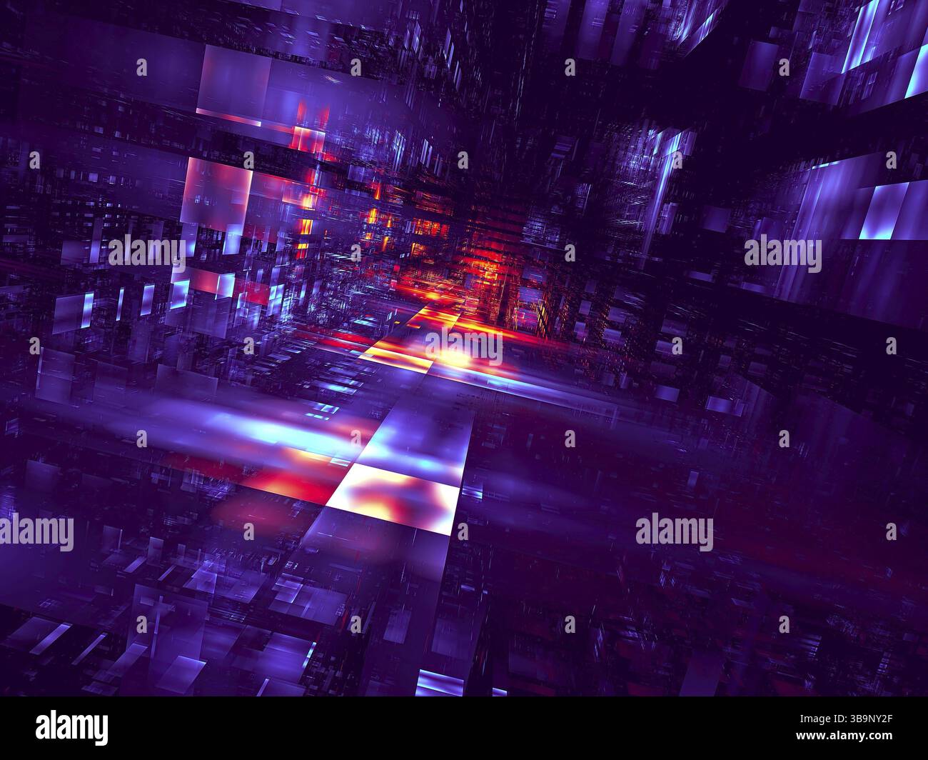 3d illustration - technology or sci fi background. Digitally generated ...