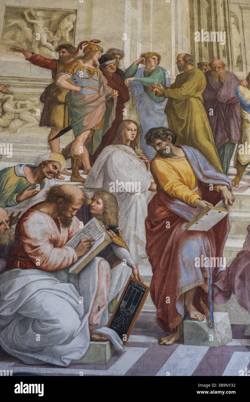 Seal's stay, Hypatia at the school of Athens, Musei Vaticani, State of ...