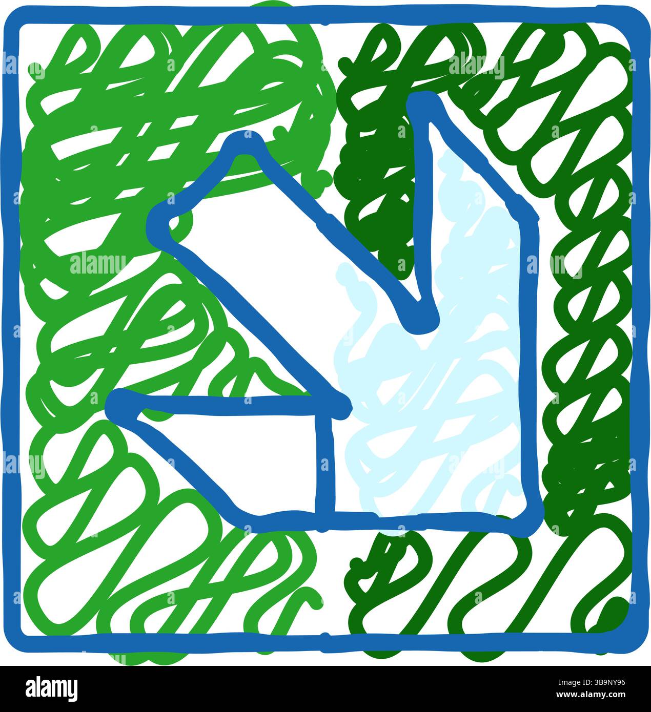 white up down stairway arrow emergency icon doodle illustration Stock ...