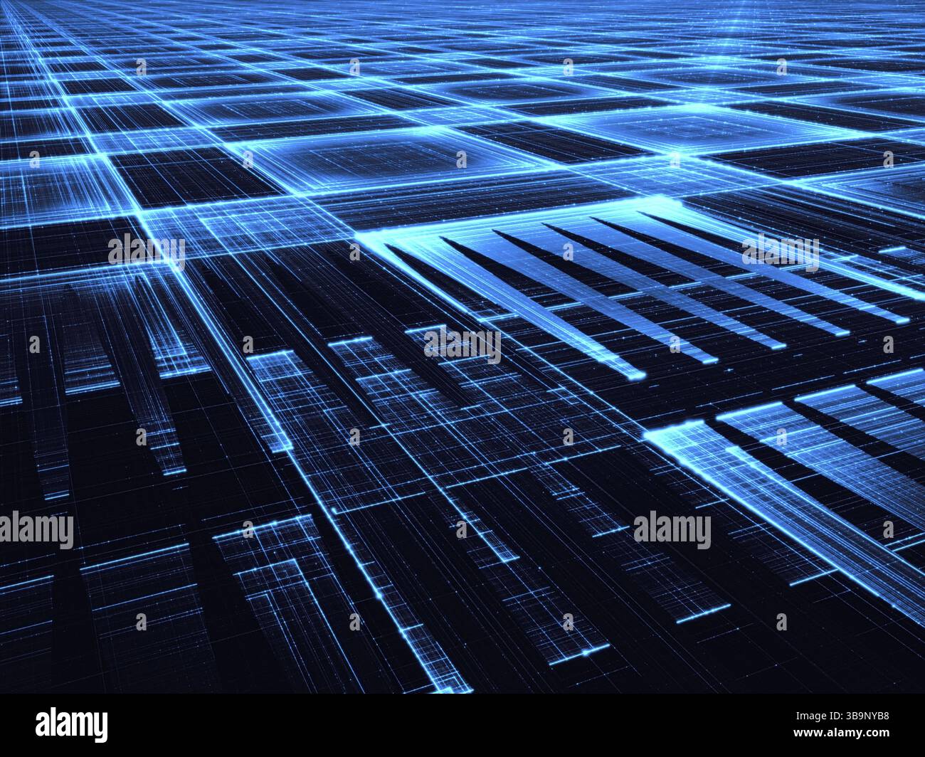 Abstract tech style background - computer-generated 3d illustration ...