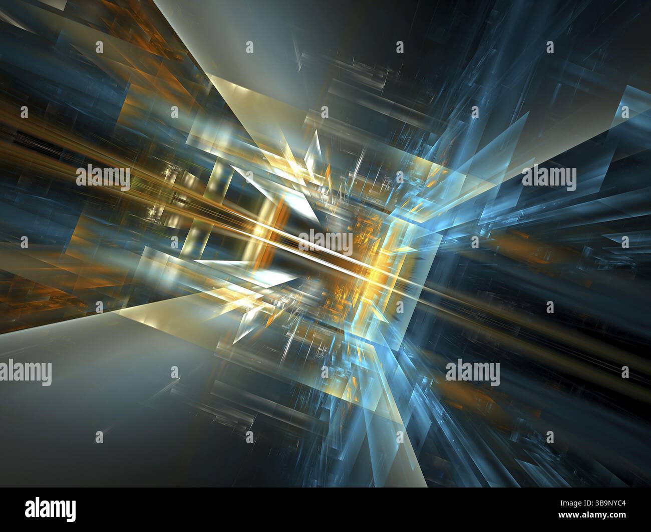 Abstract computer-generated 3d illustration. Entrance to virtual ...