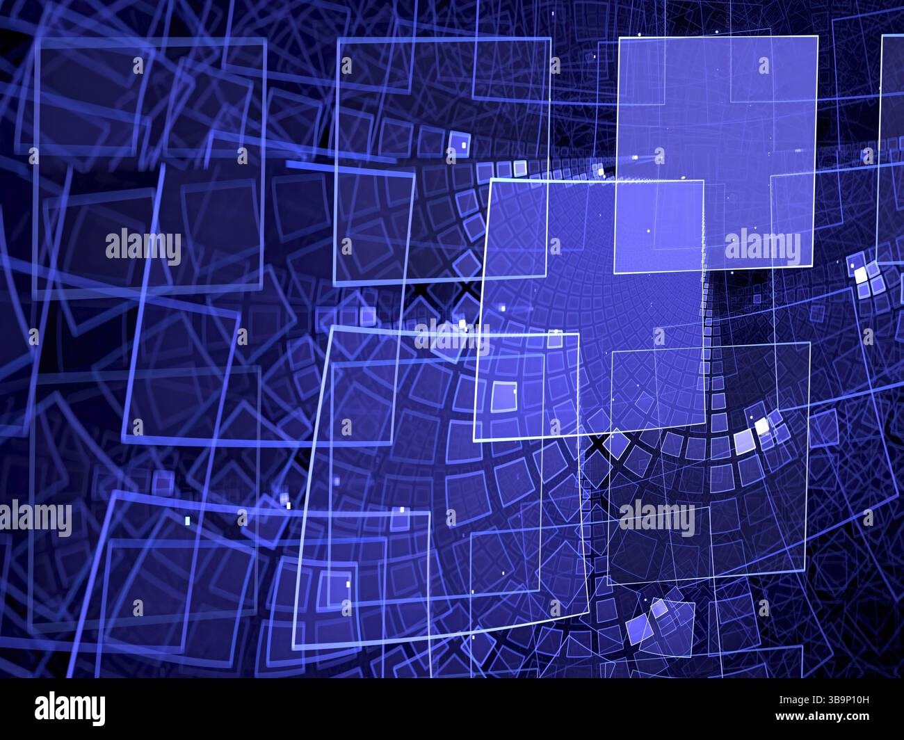 Abstract tech fractal background - computer-generated image. Digital ...