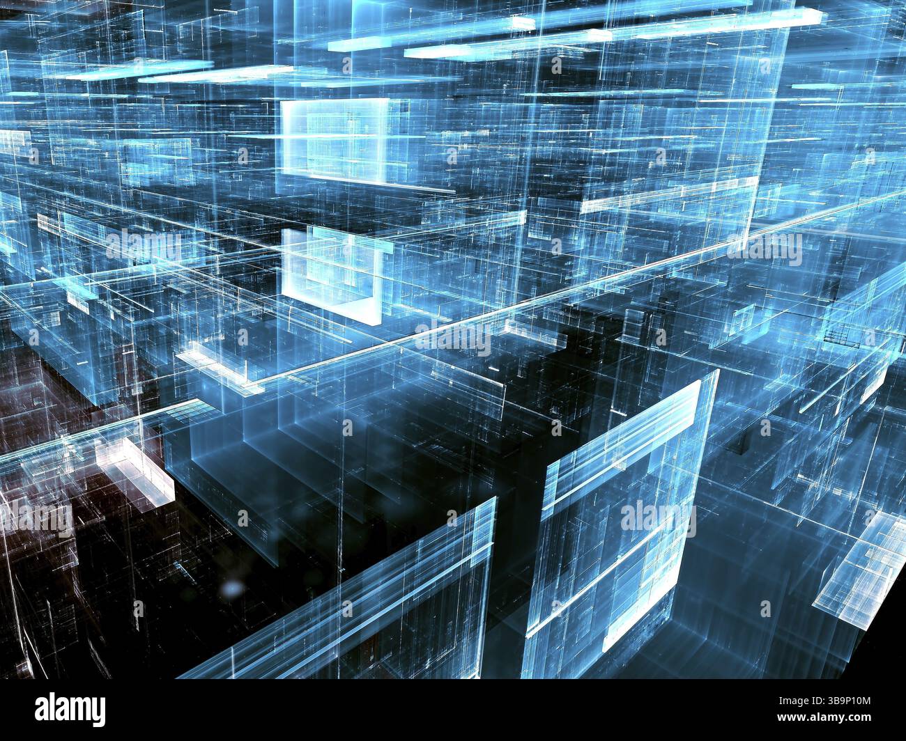 Abstract technology background - computer-generated image. Digital art ...