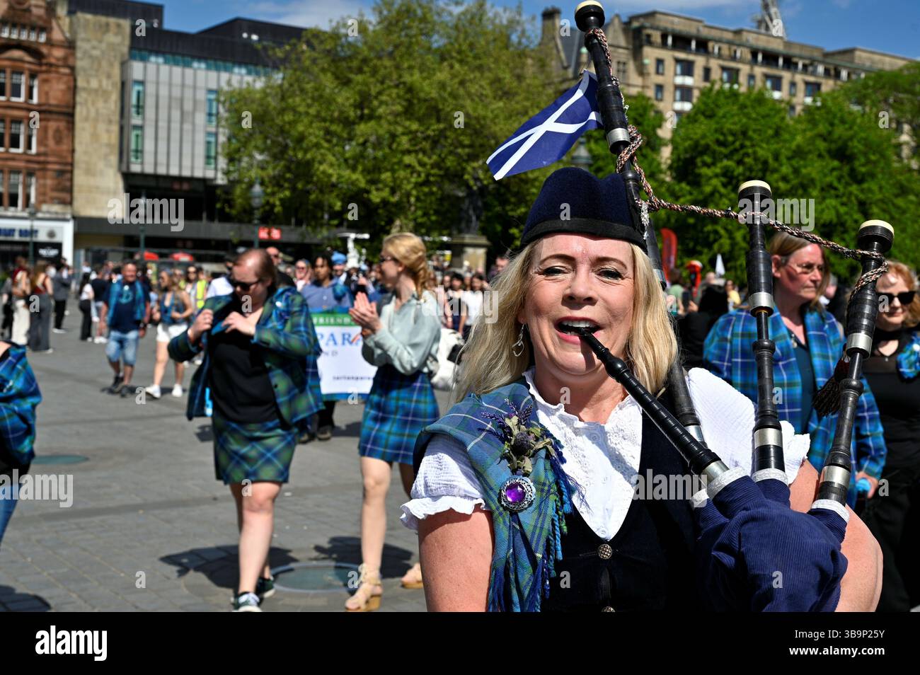 Edinburgh, Scotland, UK. 10th May 2025. Tartan Parade, the inaugural ...