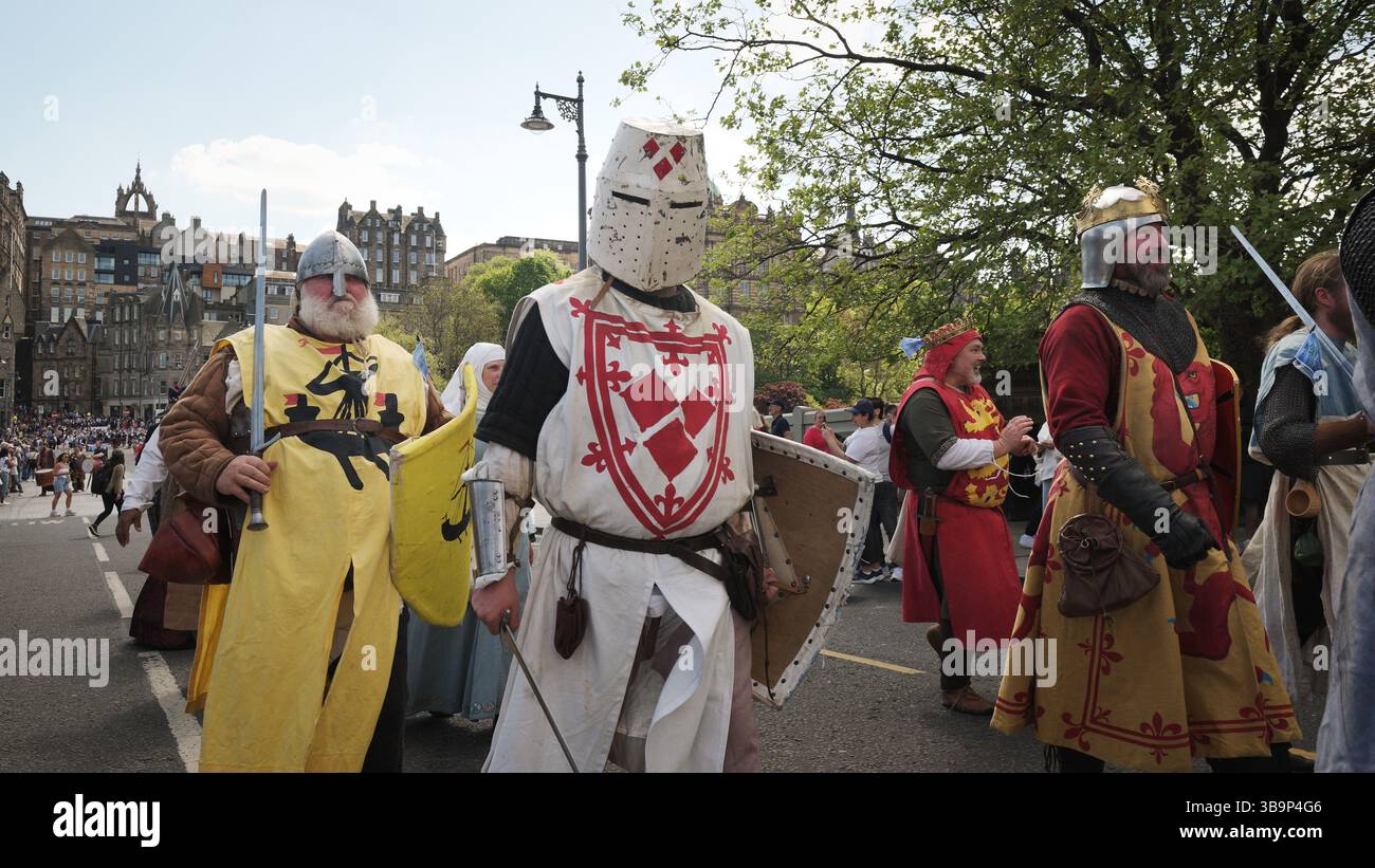 Edinburgh Scotland, UK 10 May 2025. Edinburgh inaugural Tartan Parade ...
