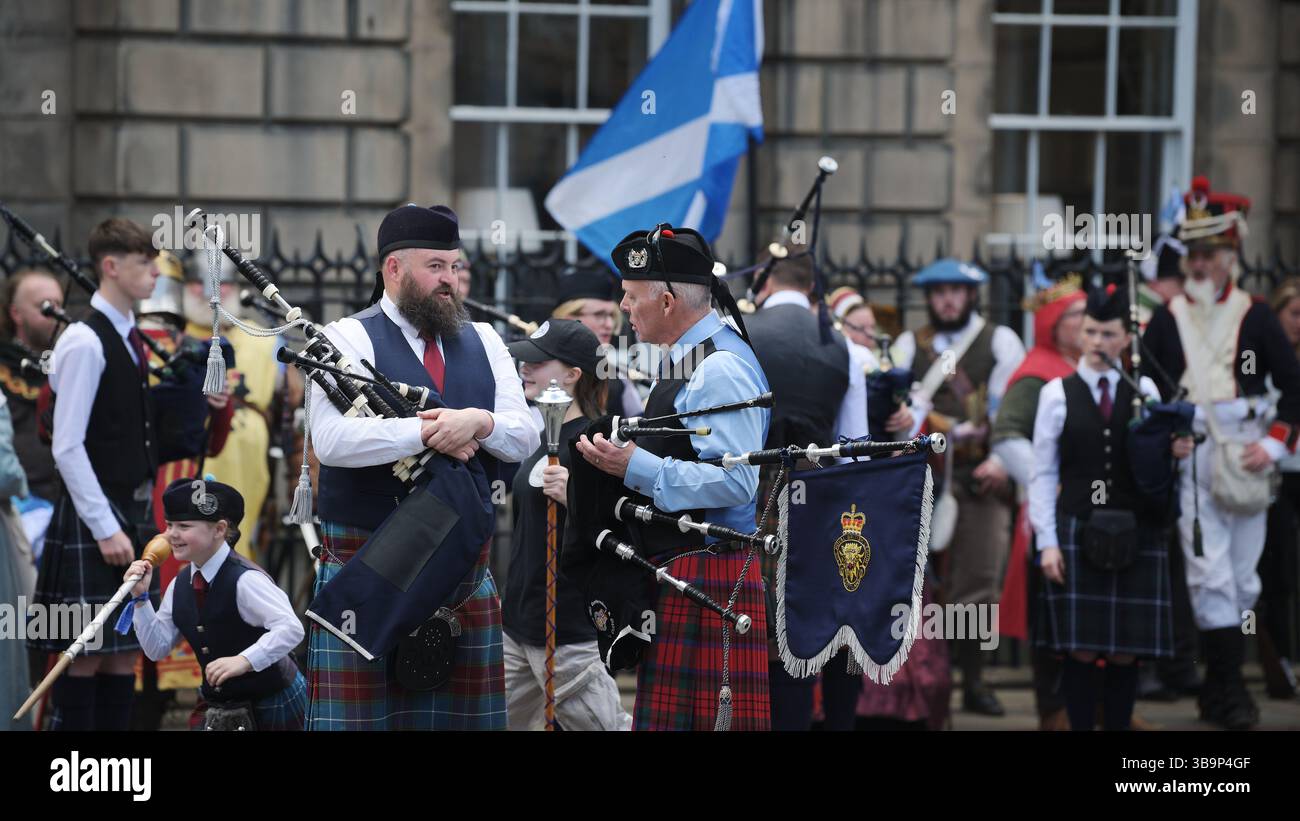 Edinburgh Scotland, UK 10 May 2025. Edinburgh inaugural Tartan Parade ...