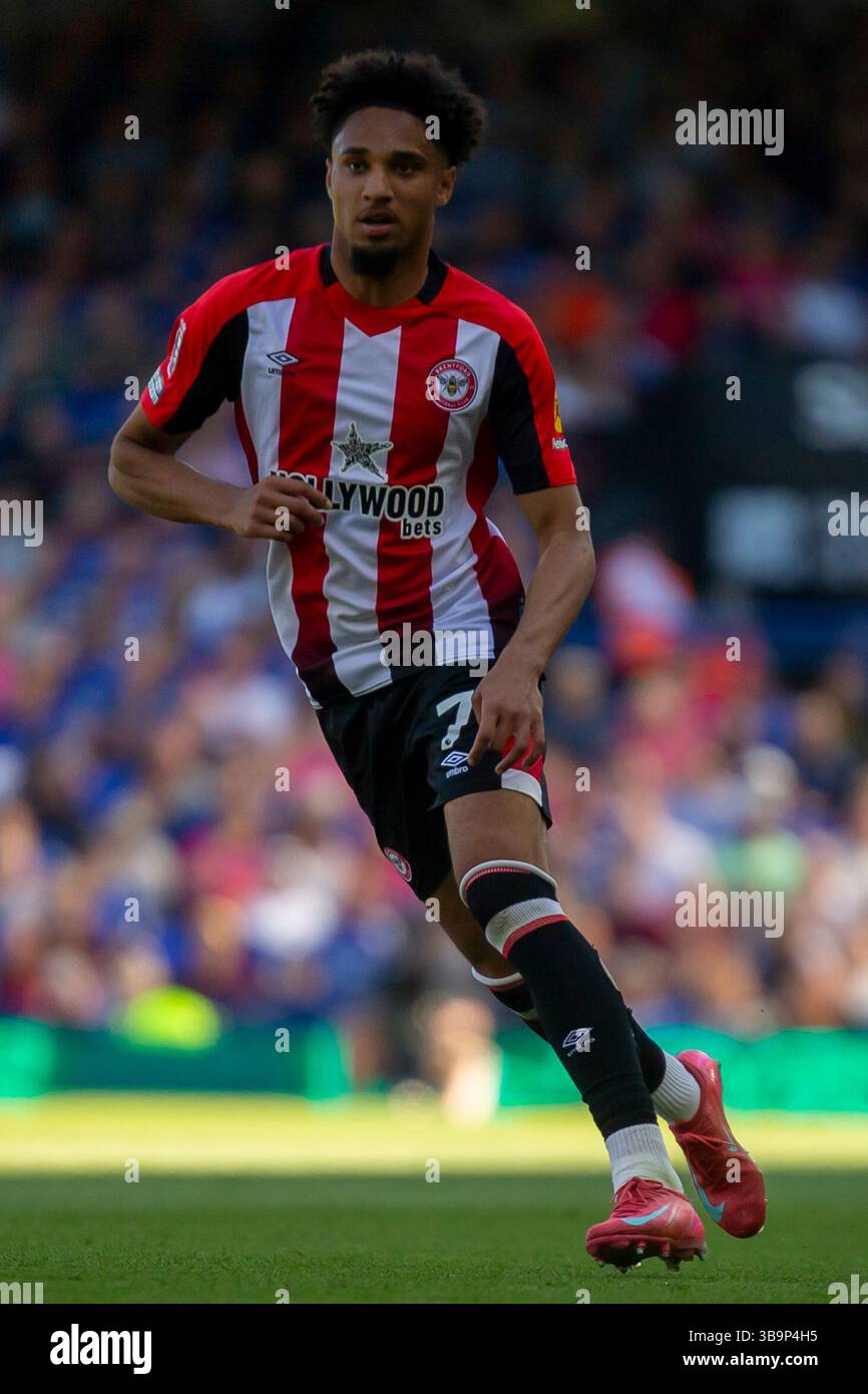 Kevin Schade of Brentford during the Premier League match between Ipswich Town and Brentford at ...