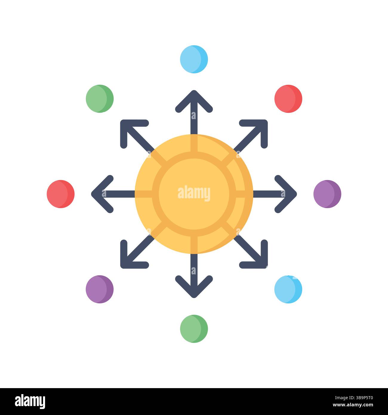 Visually perfect vector of decentralized system, isolated on white ...