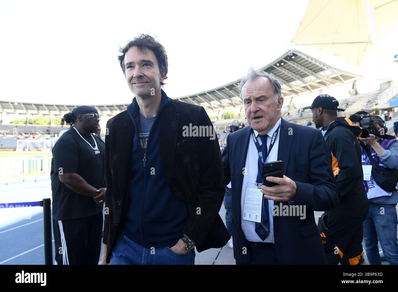 Pierre FERRACCI (President Paris Fc PFC) - Antoine ARNAULT during the ...