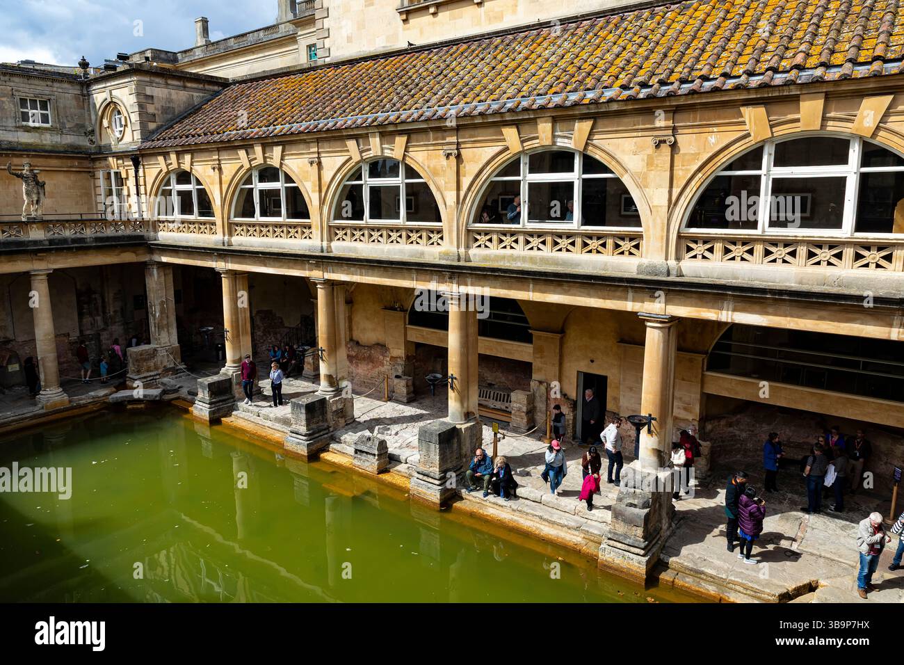 The Great Bath at the Roman Baths in Bath Somerset, England, UK Stock ...