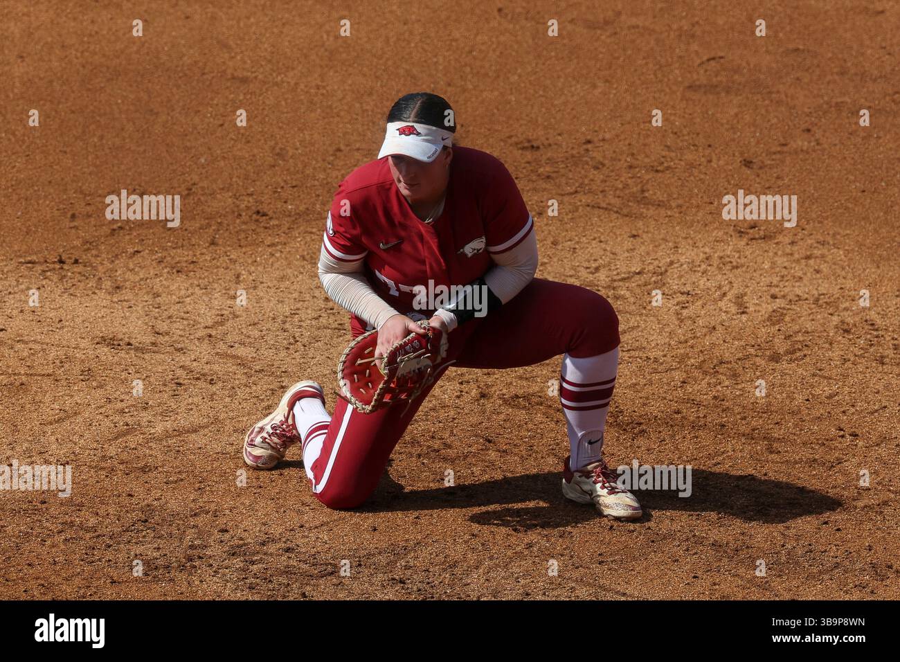 ATHENS, GA - MAY 09: Arkansas infielder Bri Ellis (77) fields a ground ...