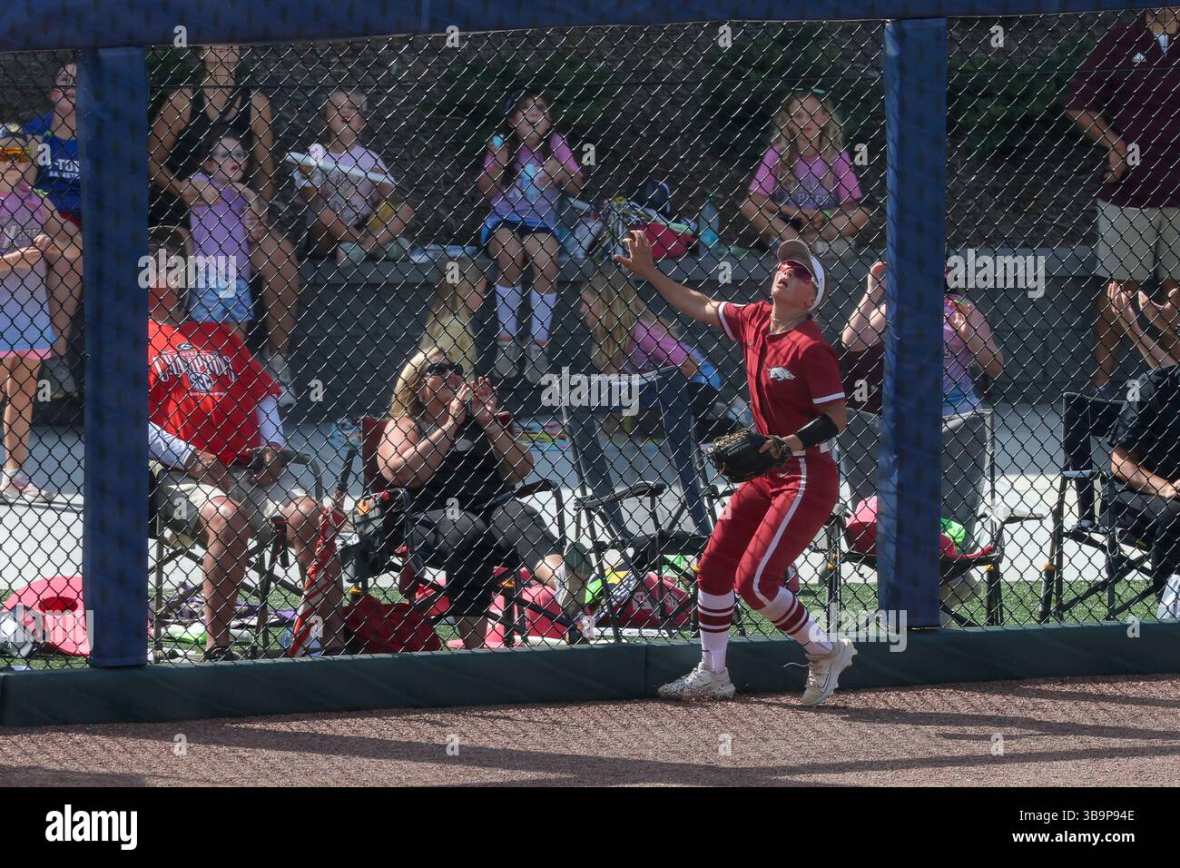 ATHENS, GA - MAY 09: Arkansas utility Raigan Kramer (1) watches a home ...