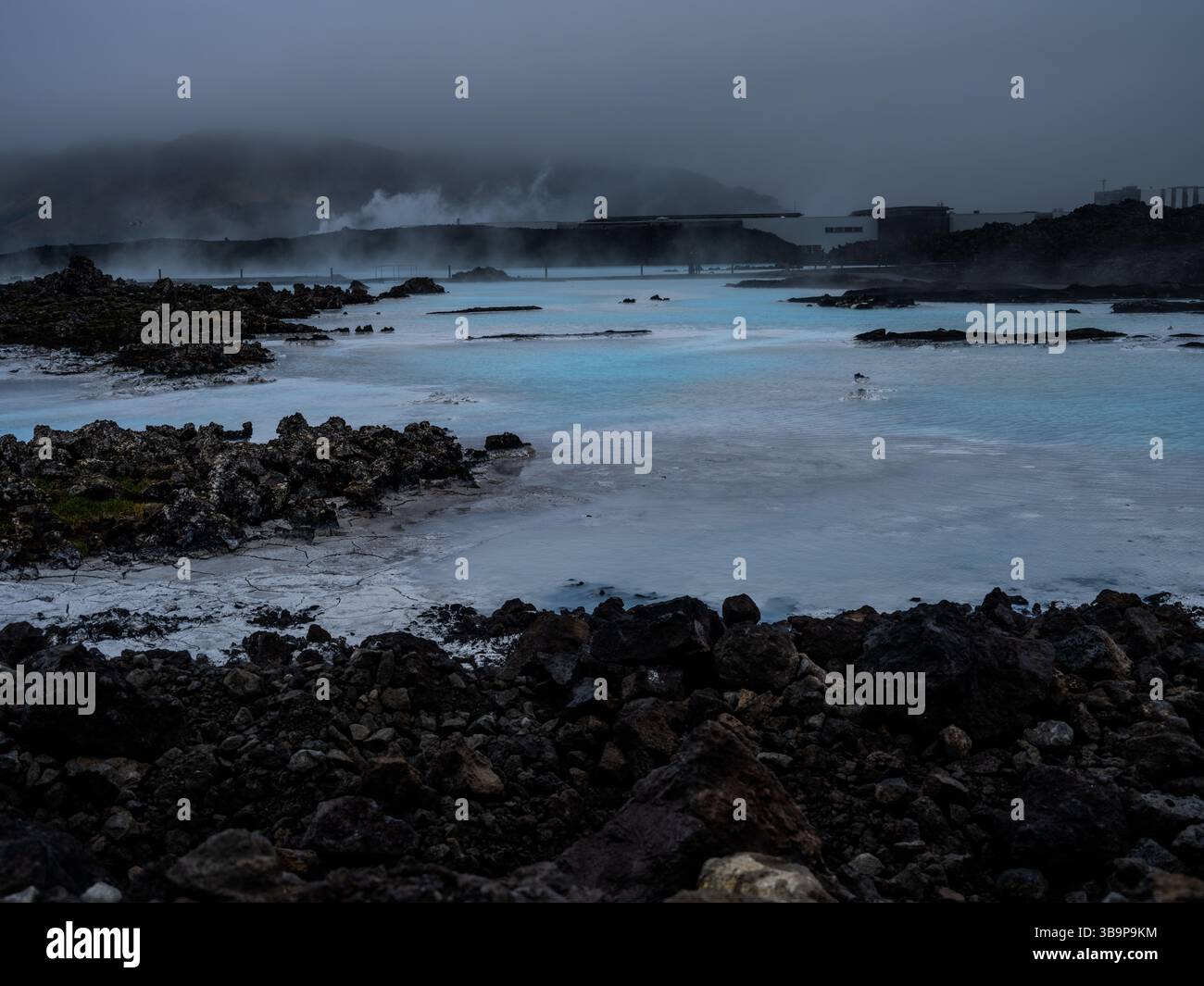 April 2025 - The real blue lagoon on a cloudy day in Iceland Stock ...