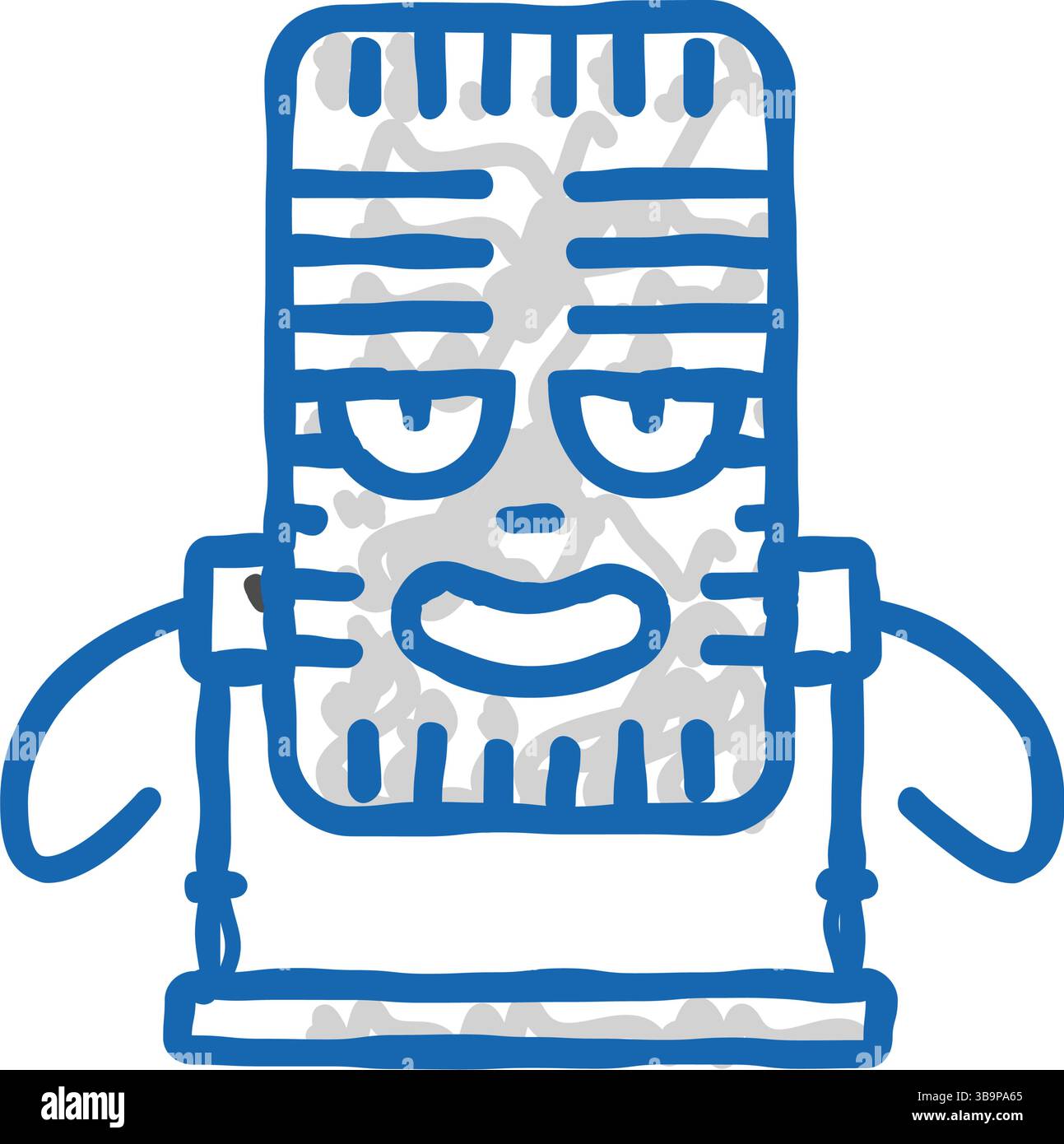 microphone retro music character icon doodle illustration Stock Vector ...