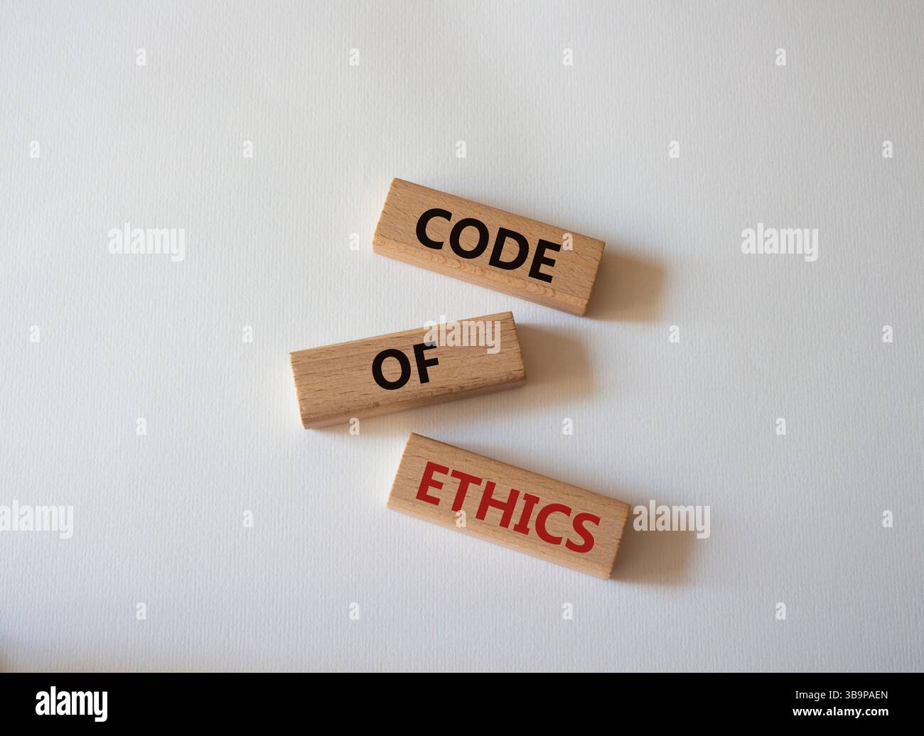 Code of ethics symbol. Concept words Code of ethics on wooden blocks ...