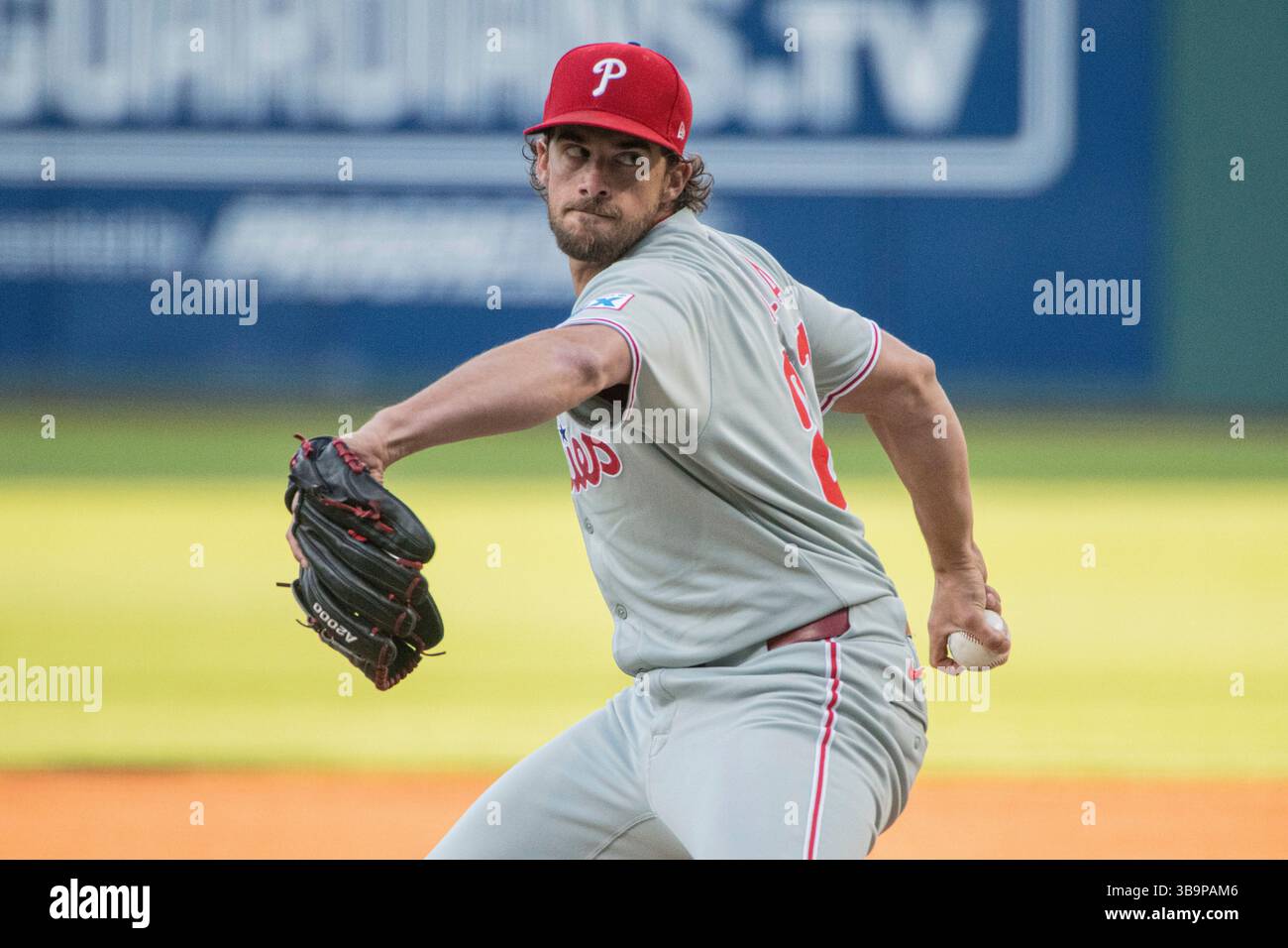 Philadelphia Phillies starting pitcher Aaron Nola delivers against the ...