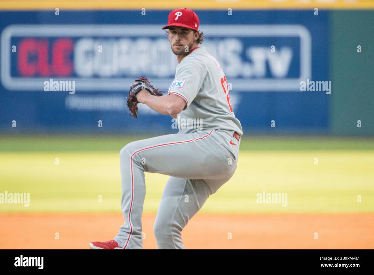 Philadelphia Phillies starting pitcher Aaron Nola delivers against the ...