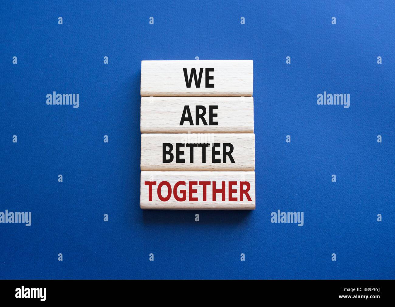 We are stronger together symbol. Wooden blocks with words We are ...