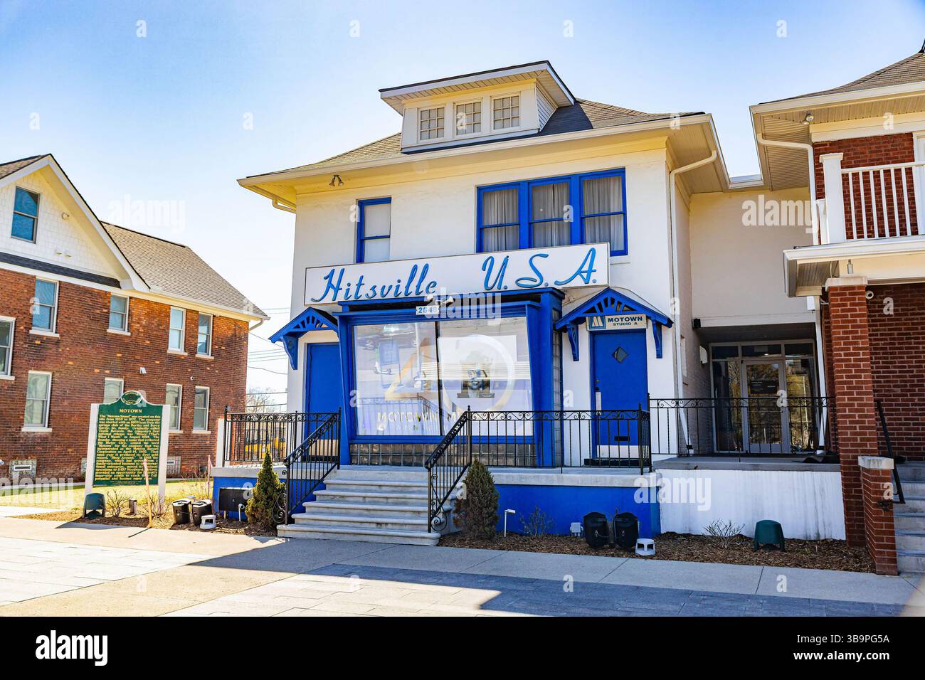 Detroit, MI, USA - 04-22-2025: Photo of the famous blue Motown Museum ...