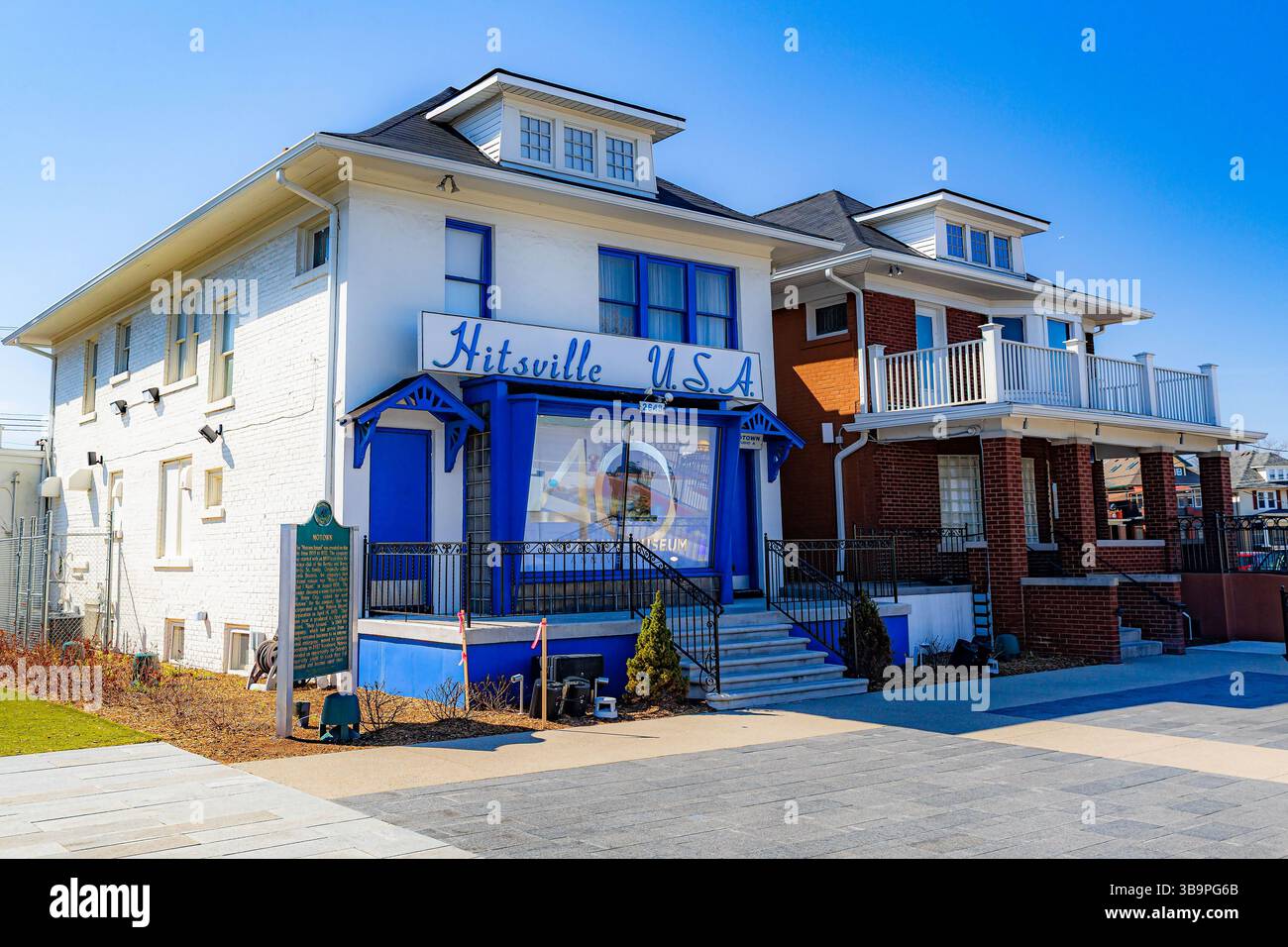 Detroit, MI, USA - 04-22-2025: Photo of the famous blue Motown Museum ...