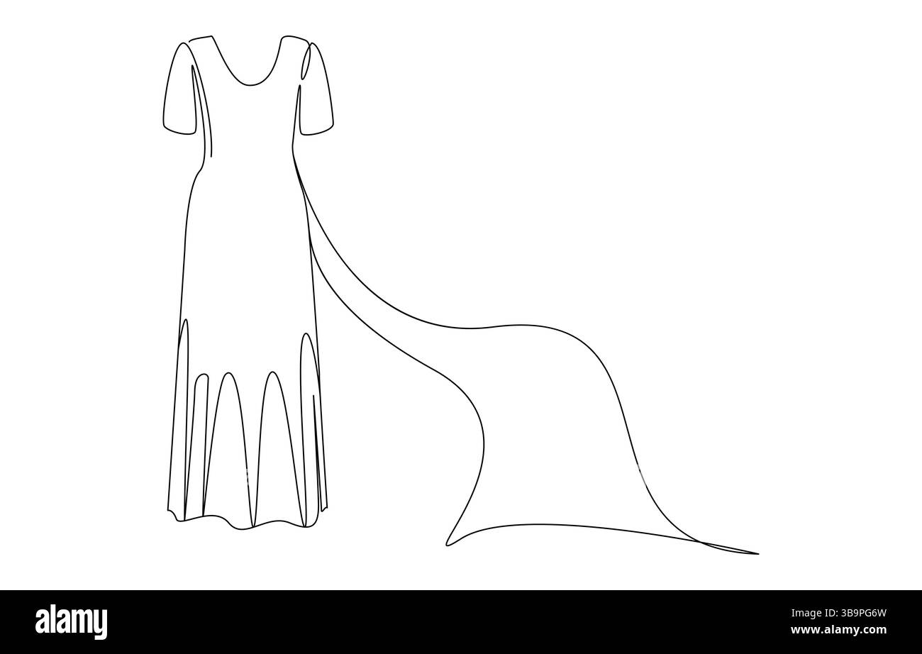 Dress line drawing hi-res stock photography and images - Alamy