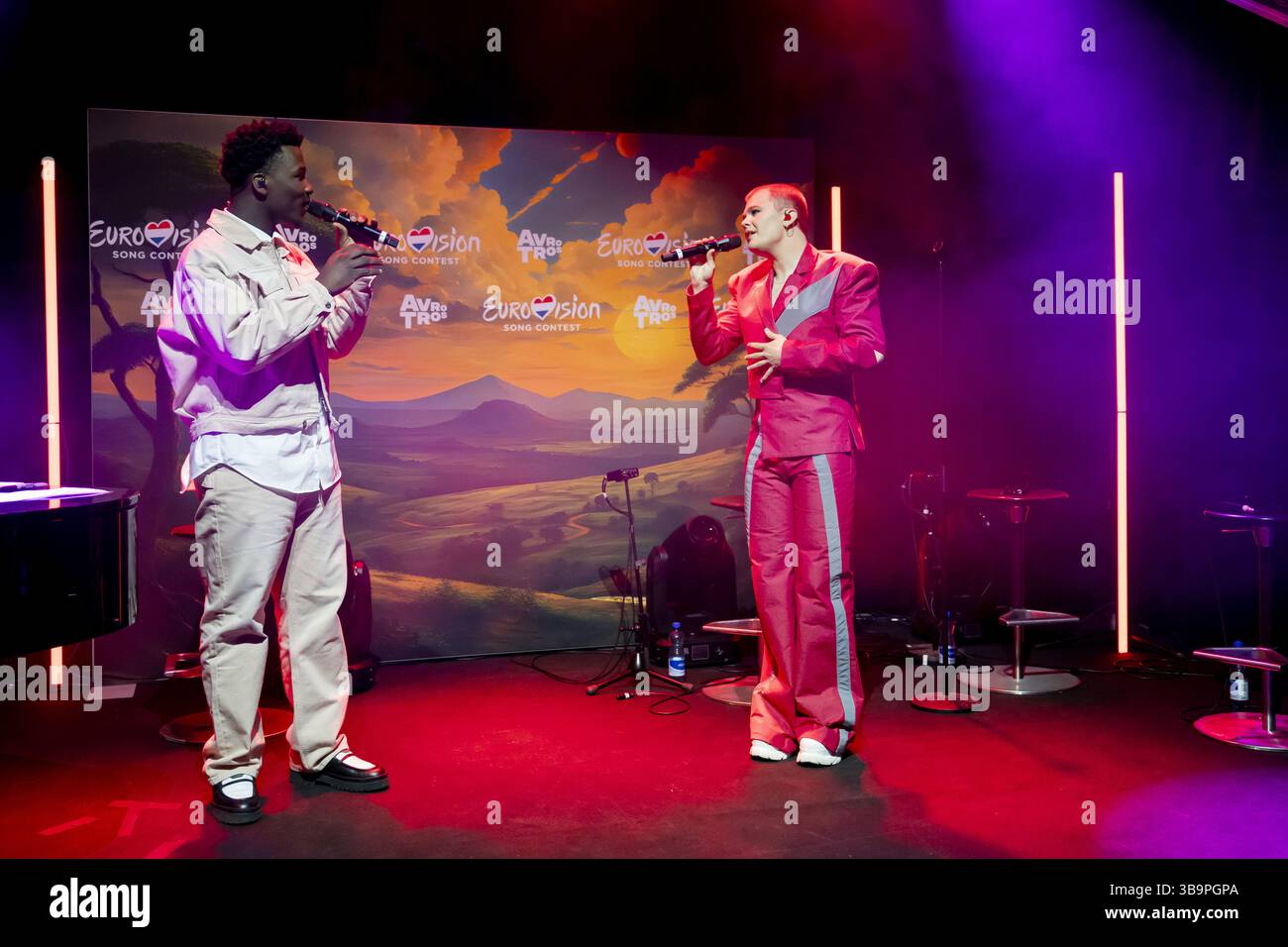 BASEL - Claude during a joint showcase with Red Sebastian (Belgium) and ...