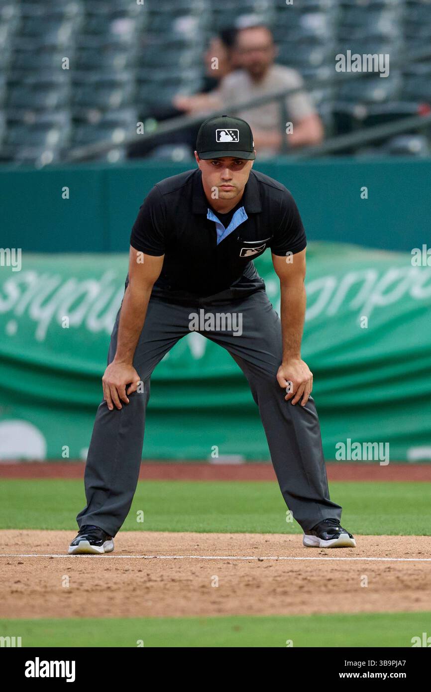 Umpire Kaleb Martin during an MiLB International League baseball game ...