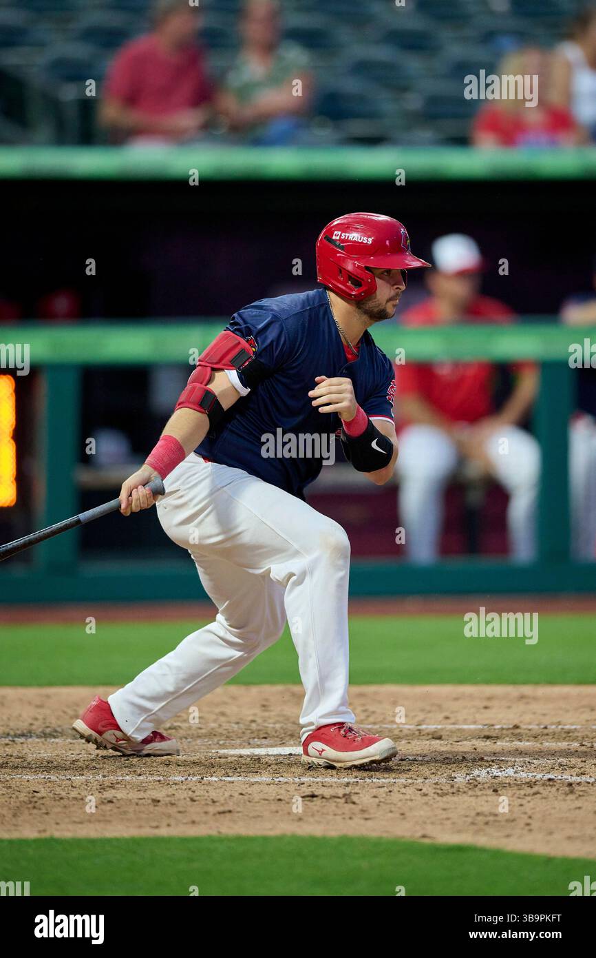 Memphis Redbirds Jimmy Crooks (46) bats during an MiLB International ...