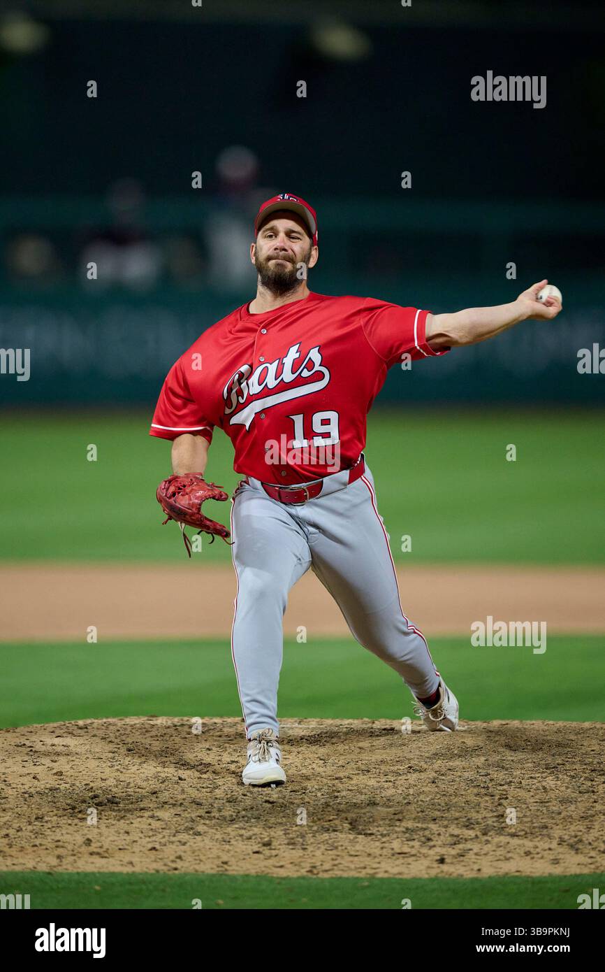 Louisville Bats pitcher Sam Moll (19) during an MiLB International ...