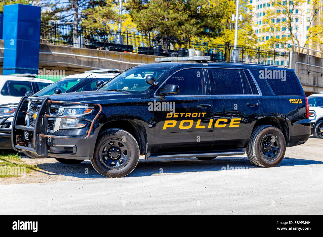 Detroit, MI, USA - 04-22-2025: Close-up photo of a Detroit Police ...