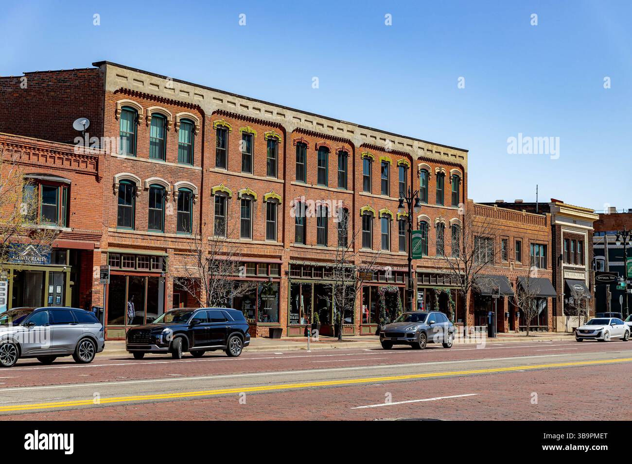 Detroit, MI, USA - 04-22-2025: Photo of downtown Detroit streets ...