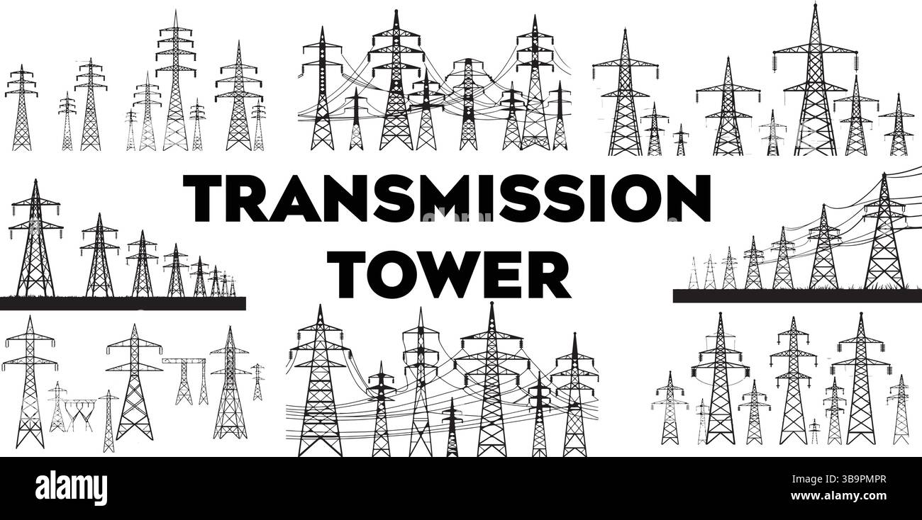 Diverse Collection of Transmission Tower Designs Electricity Pylons ...