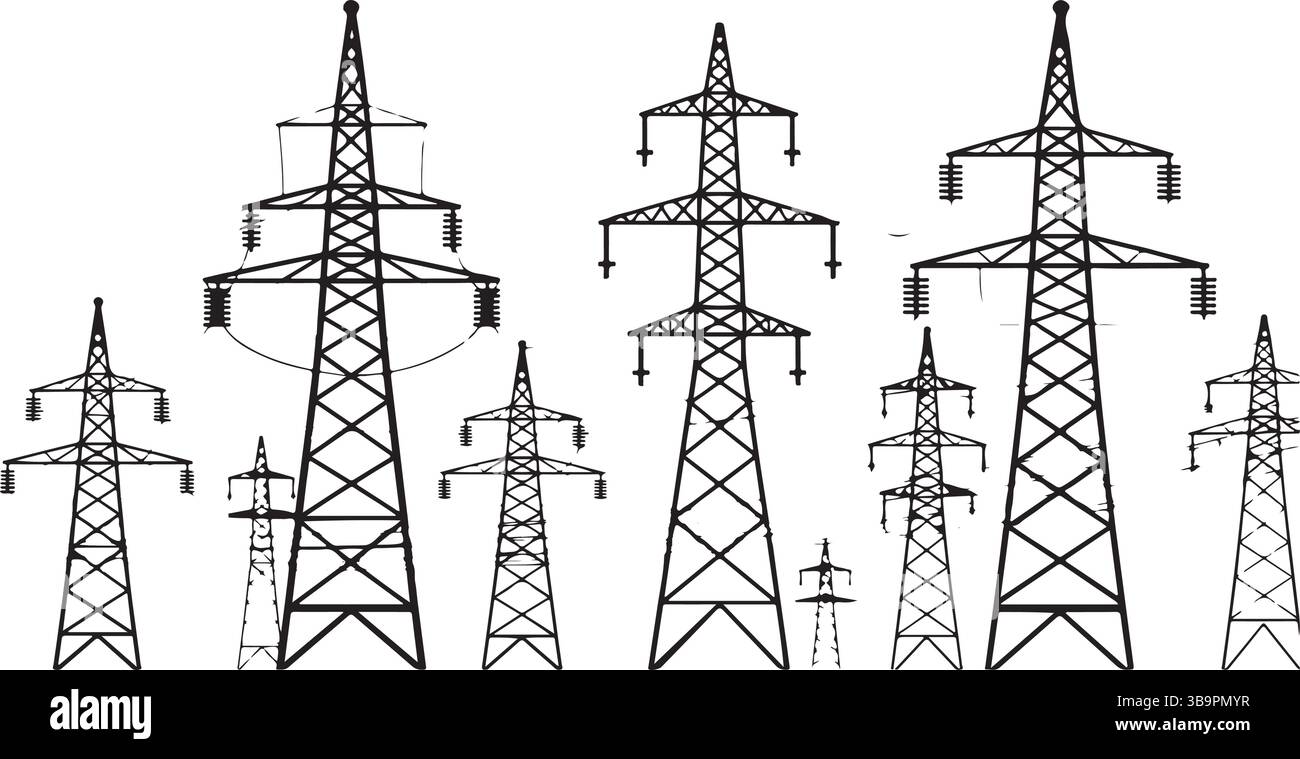 Diverse Collection of Transmission Tower Designs Electricity Pylons ...