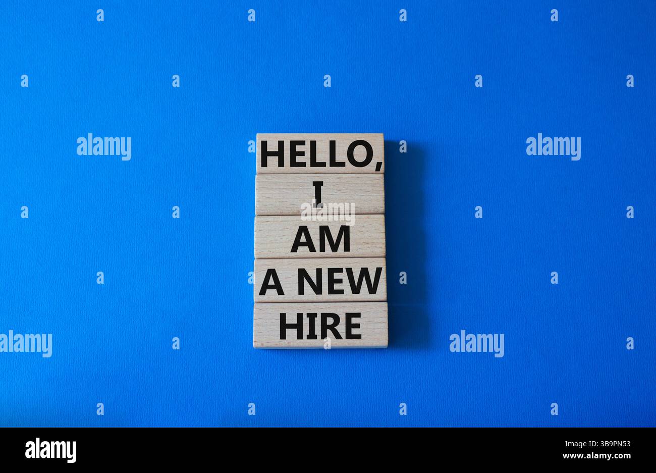 Hello I am a new hire symbol. Concept words Hello I am a new hire on ...