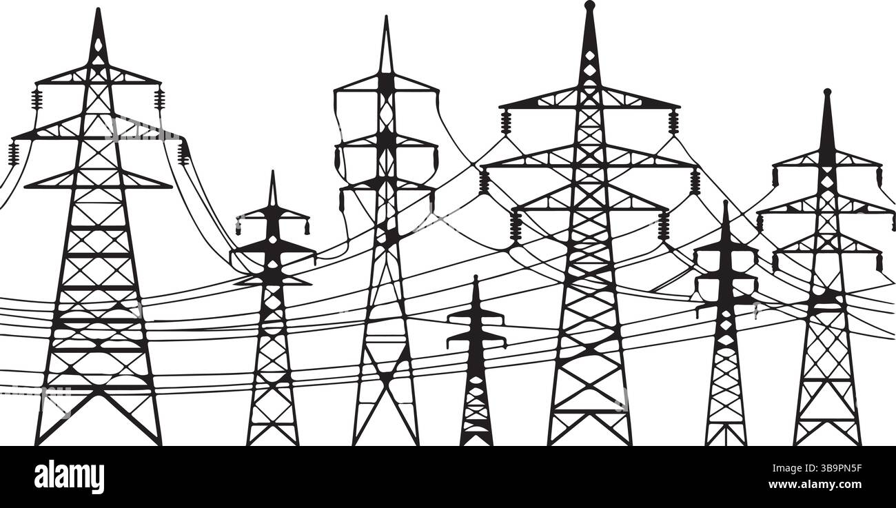 Diverse Collection of Transmission Tower Designs Electricity Pylons ...