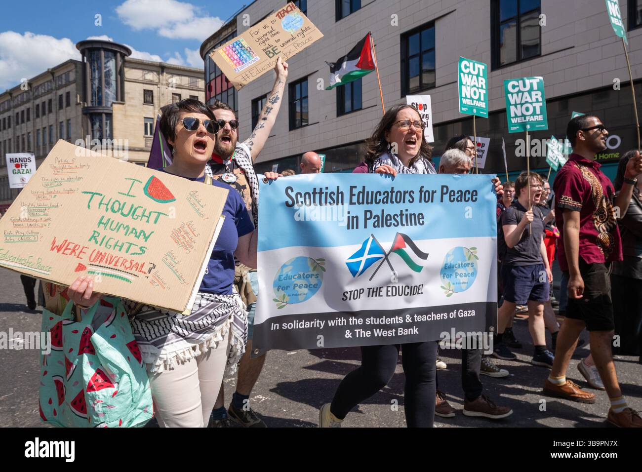 Glasgow, Scotland, UK. 10th May, 2025. Campaign groups Stop The War ...