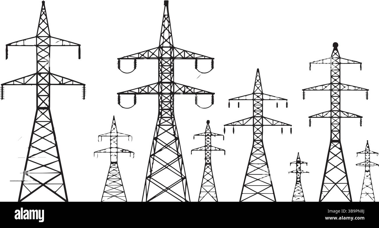 Diverse Collection of Transmission Tower Designs Electricity Pylons ...