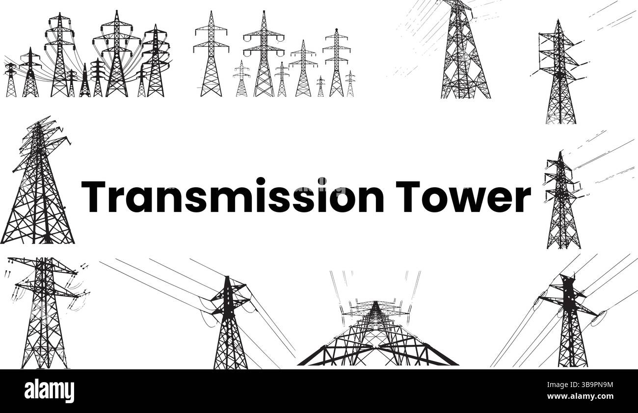 Diverse Collection of Transmission Tower Designs Electricity Pylons ...