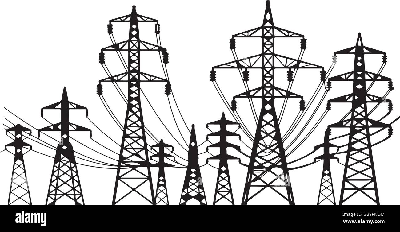 Diverse Collection of Transmission Tower Designs Electricity Pylons ...