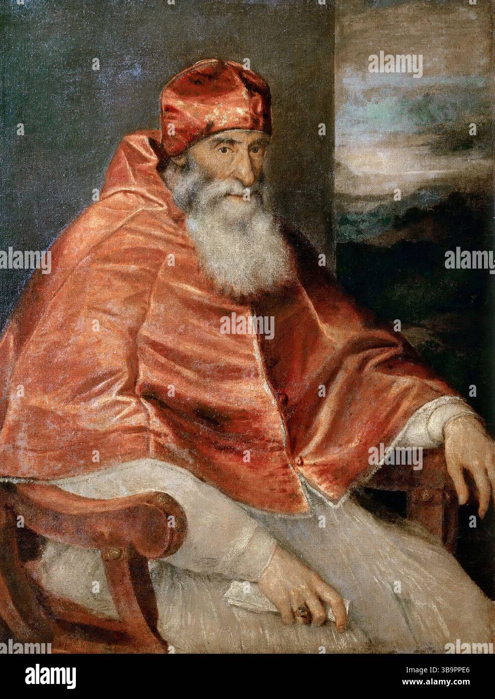 A portrait of Pope Paul III painted by Titian. Pope Paul III born ...