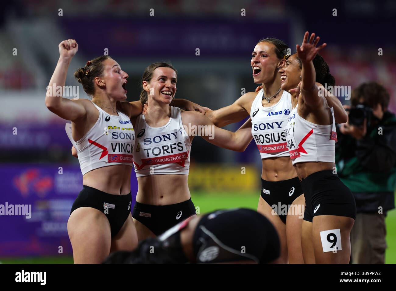 Guangzhou, China. 10th May, 2025. Belgian athletes Rani Vincke, Lien ...