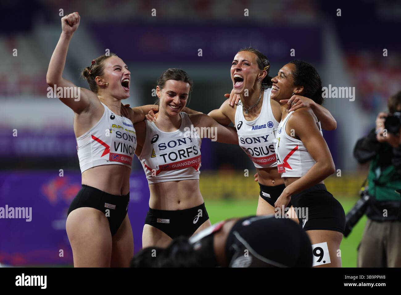 Guangzhou, China. 10th May, 2025. Belgian athletes Rani Vincke, Lien ...