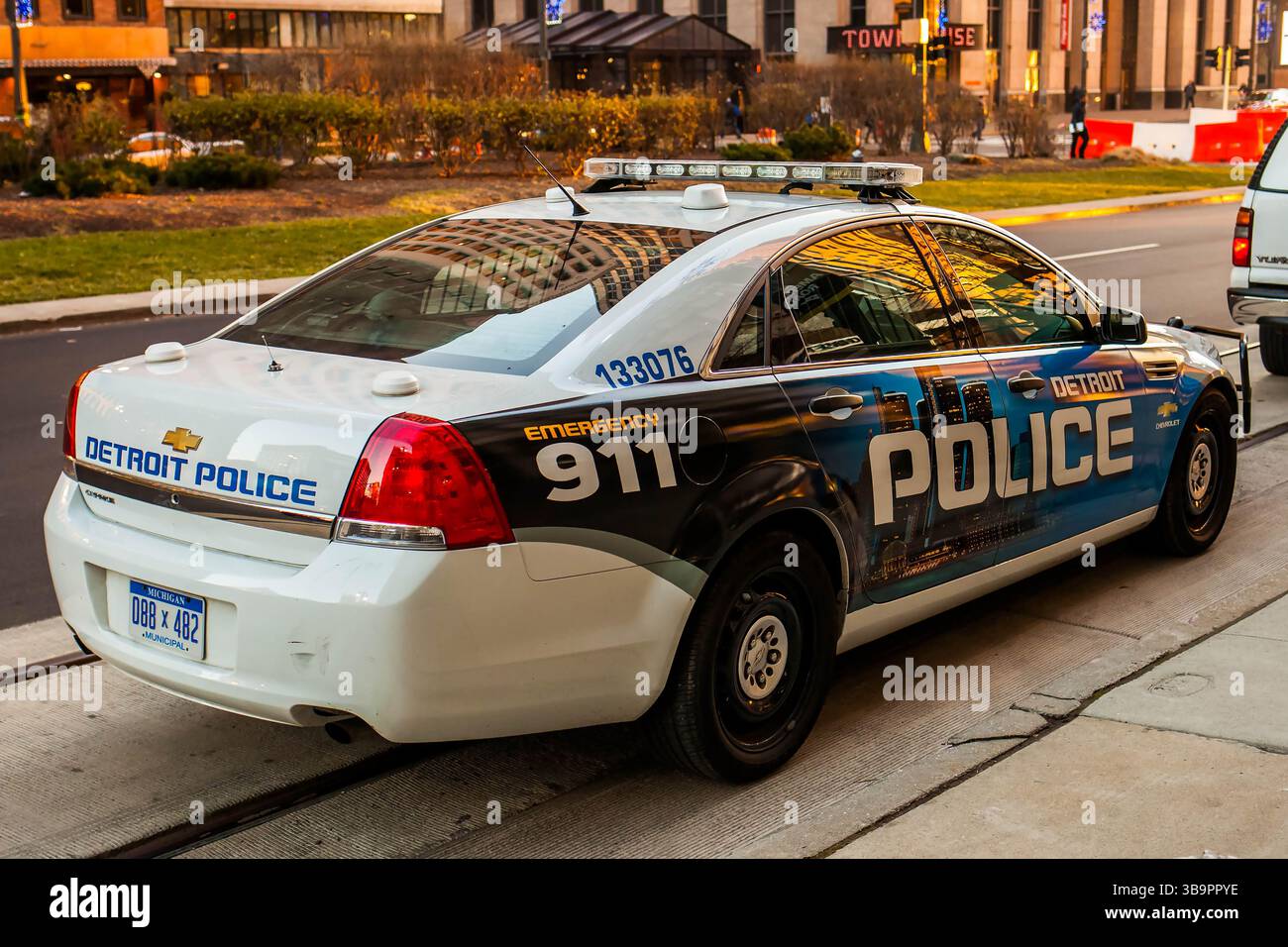 Detroit, MI, USA - 12-11-2015: Close-up photo of a Detroit Police ...