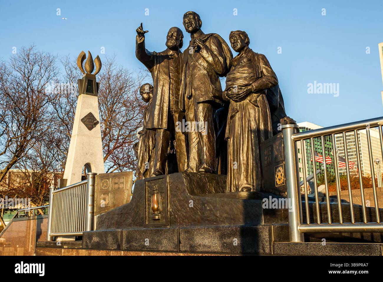 The Gateway to Freedom Memorial, located on Detroit's Riverwalk in the ...