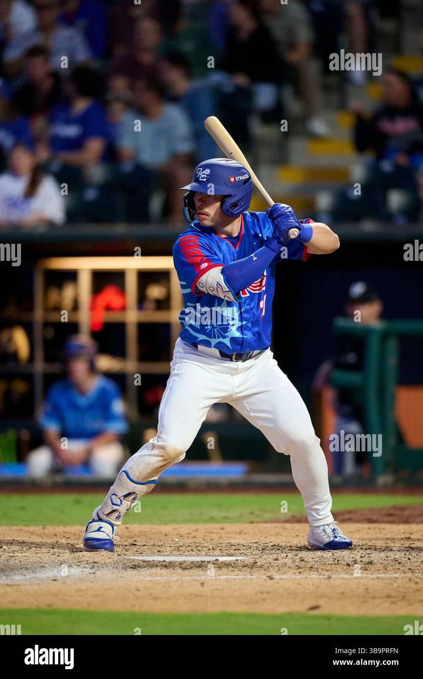 Oklahoma City Comets Dalton Rushing (21) bats during an MiLB Pacific ...