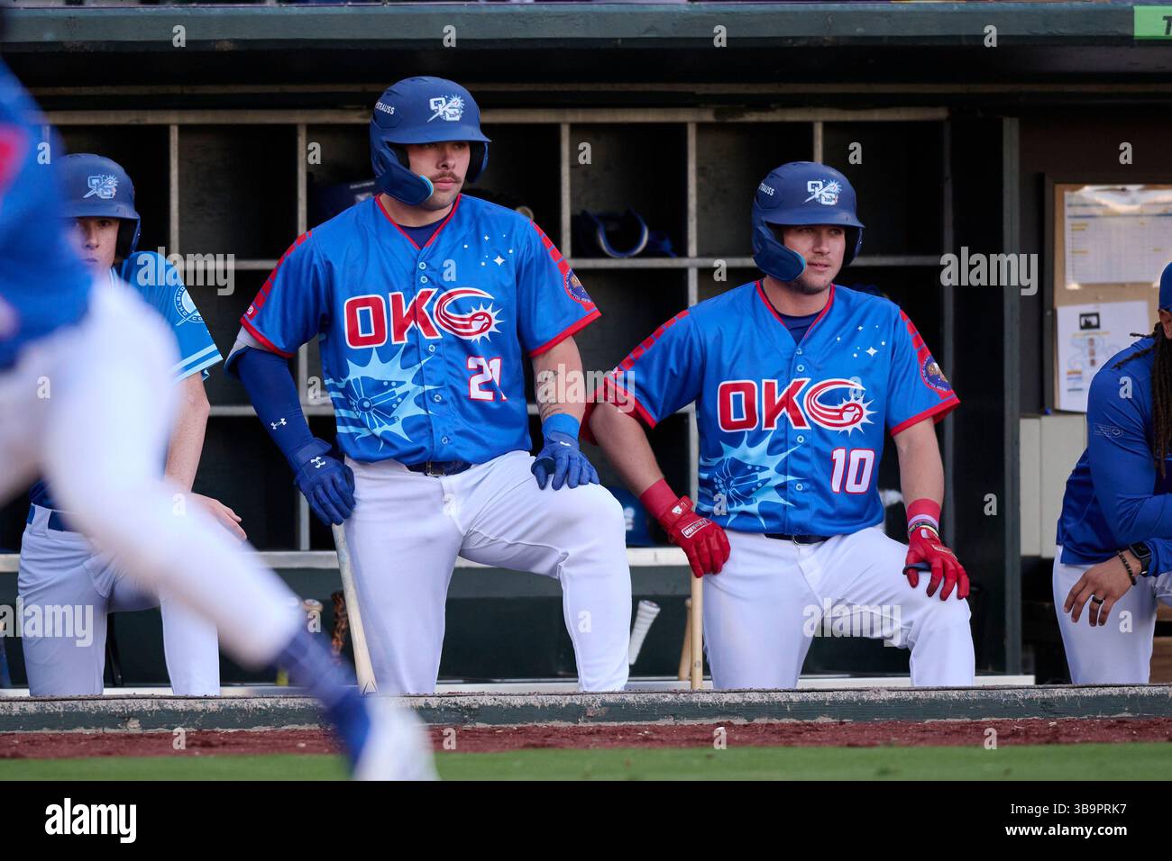 Oklahoma City Comets Dalton Rushing (21) and Ryan Ward (10) in the ...