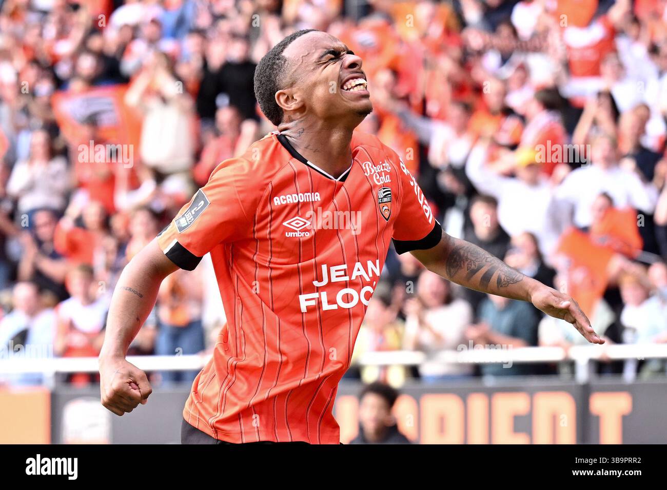 22 Eli Junior KROUPI (fcl) during the Ligue 2 BKT match between Lorient ...