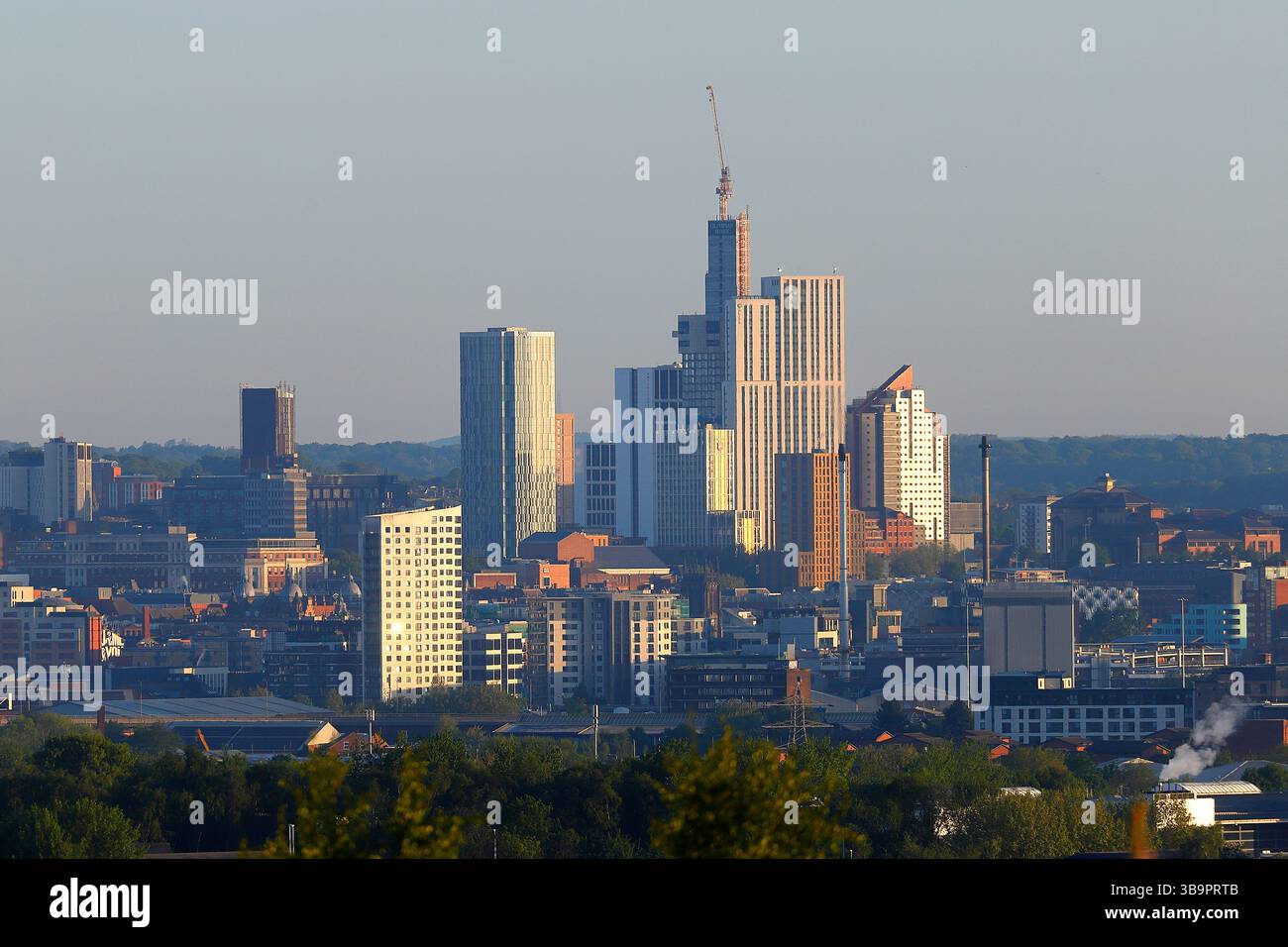 Tall buildings of the arena Quarter area of Leeds City Centre Stock ...